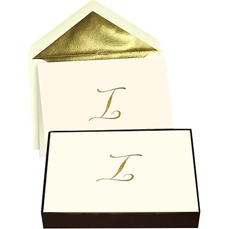 Designer Greetings Monogrammed Blank Note Cards, Embossed Letter “G ...
