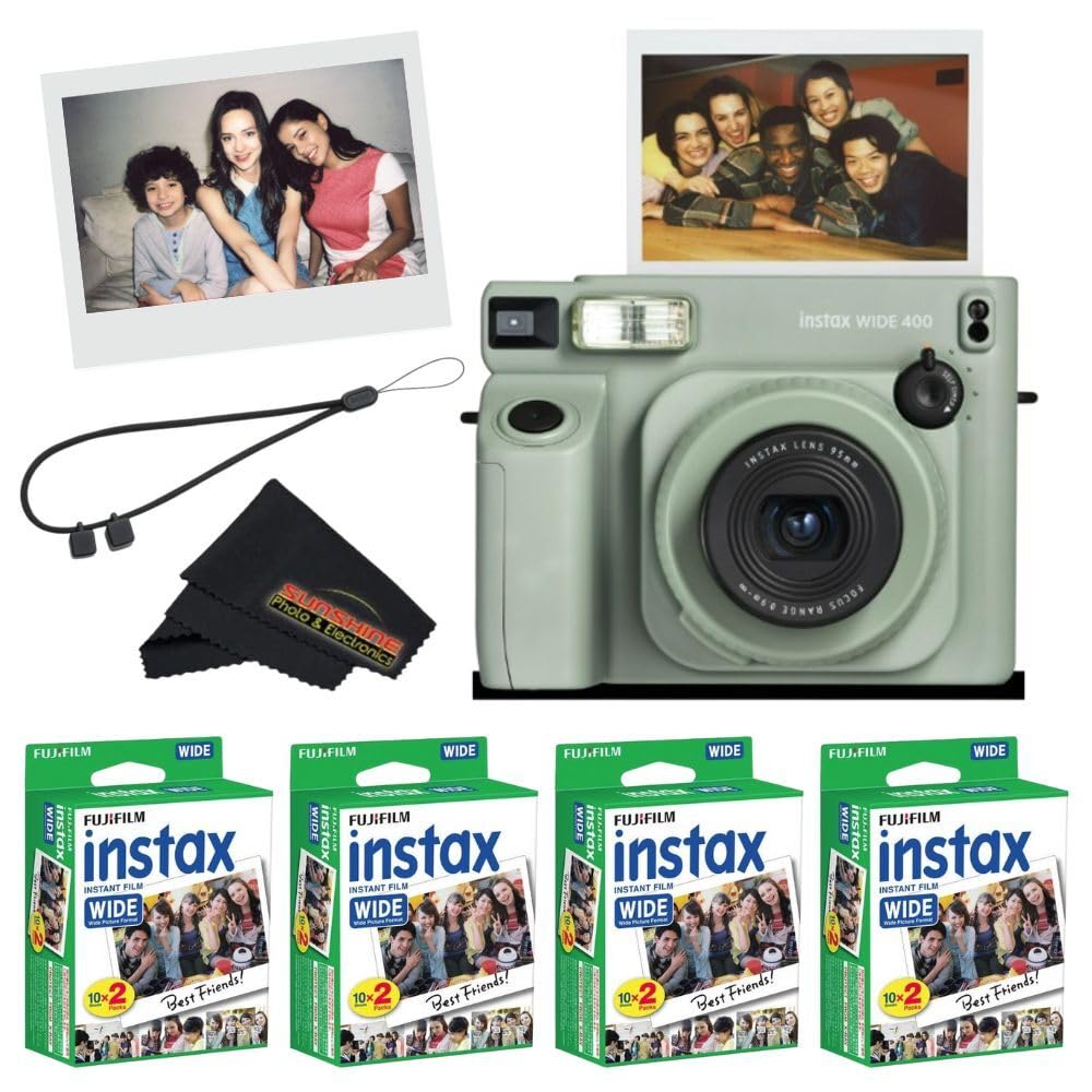 Amazon.com : Fujifilm INSTAX Wide 400 Instant Camera - Sage Green ...