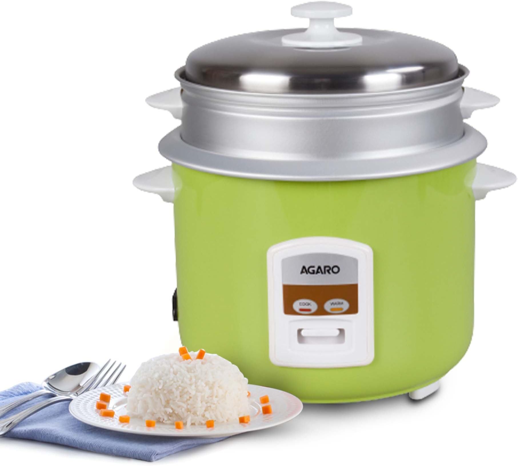 Buy AGARO Regency Electric Rice Cooker, 5L Ceramic Coated Inner Bowl ...