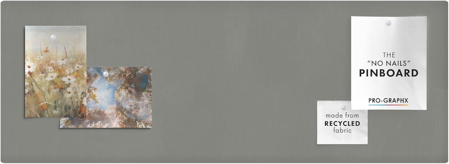 Amazon.com : Fabric Bulletin Board Pinboard for Walls Thick & Stylish ...