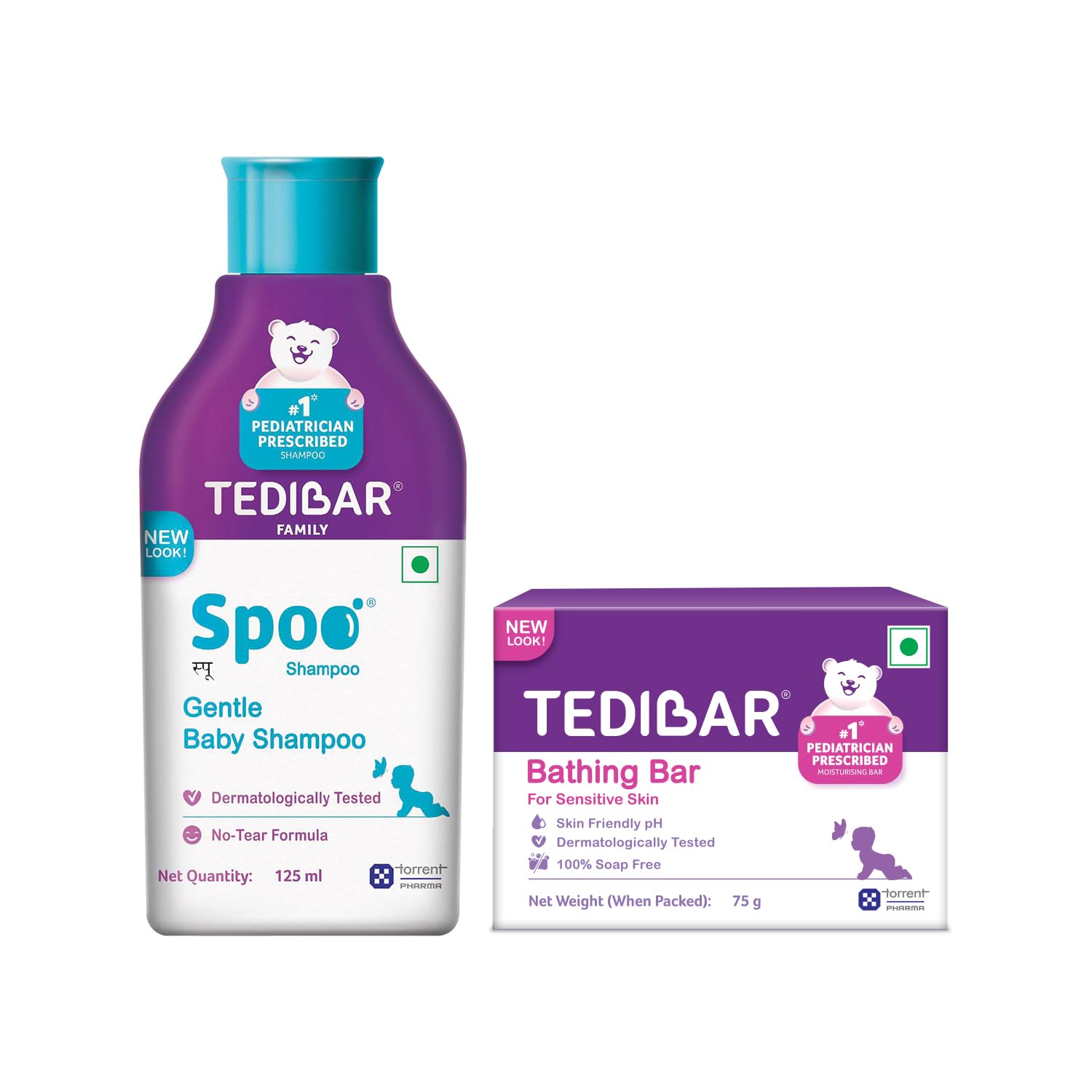 Buy Spoo No-Tear Formula baby shampoo 125ml from Tedibar Family + Tedibar Moisturising Baby ...