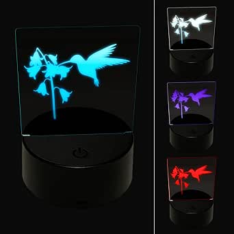 Sniggle Sloth Hummingbird and Flower 3D Illusion LED Night Light Sign ...
