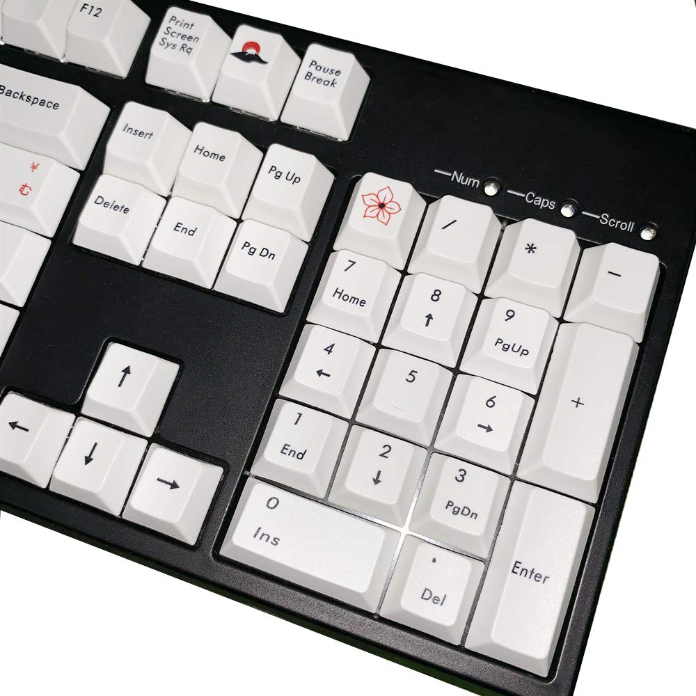 104 Keys Sakura Japanese Cherry Profile PBT Keycaps Top Printed Dye ...