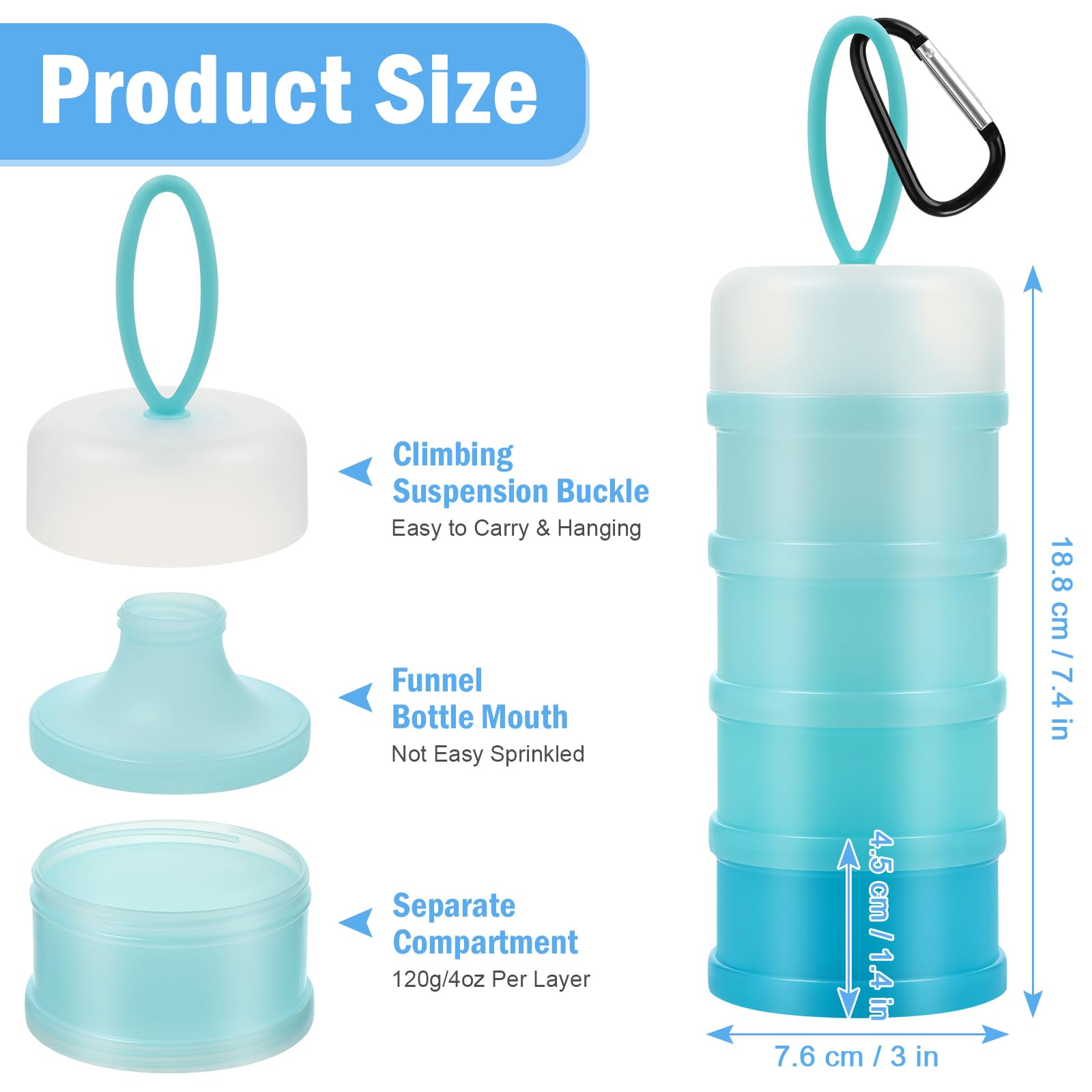 Snapklik.com : Accmor 2 Pcs Protein Powder Container To Go