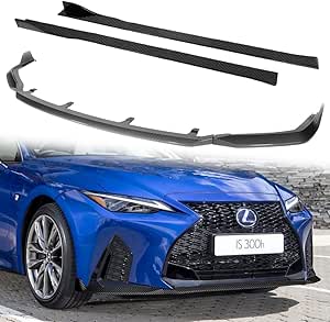 Amazon.com: Q1-TECH, 9-Piece Front Bumper Lip & Side Skirt Extensions ...