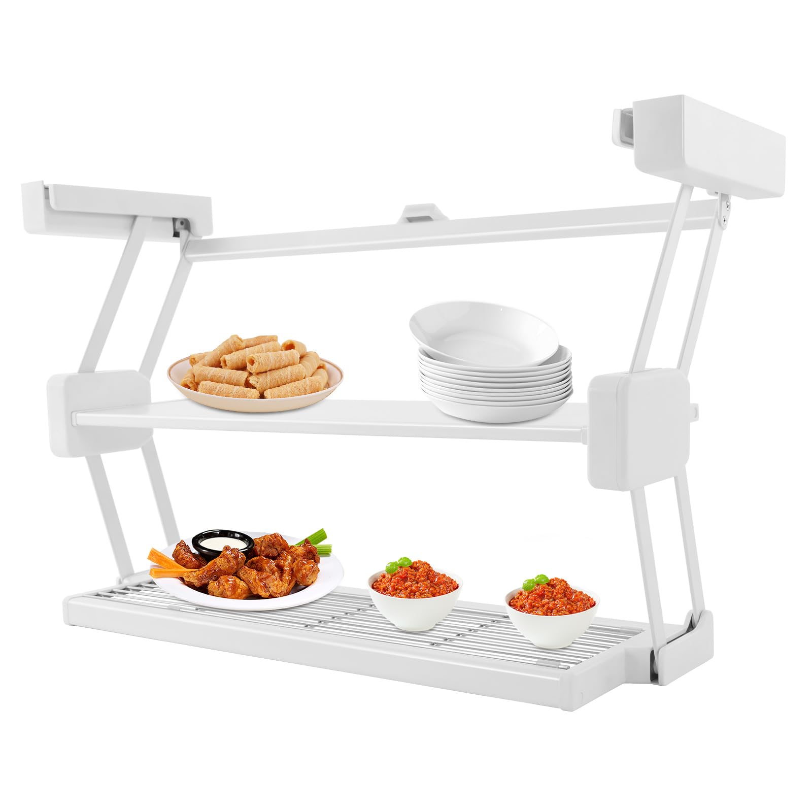 Amazon.com: FFanhia Pull Down Cabinet Shelf, 2 Tier Spice Rack ...