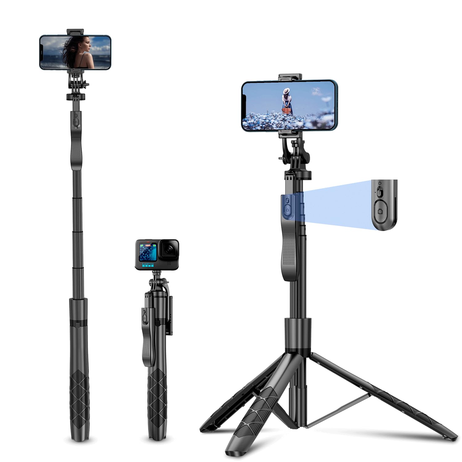 Amazon.com : Tripod with 360 Degree Rotatable Phone Holder for ...