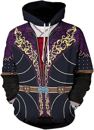 Gonriya Adult Astarion Cosplay Hoodie Costume Hoodies BG3 Sweatshirt ...