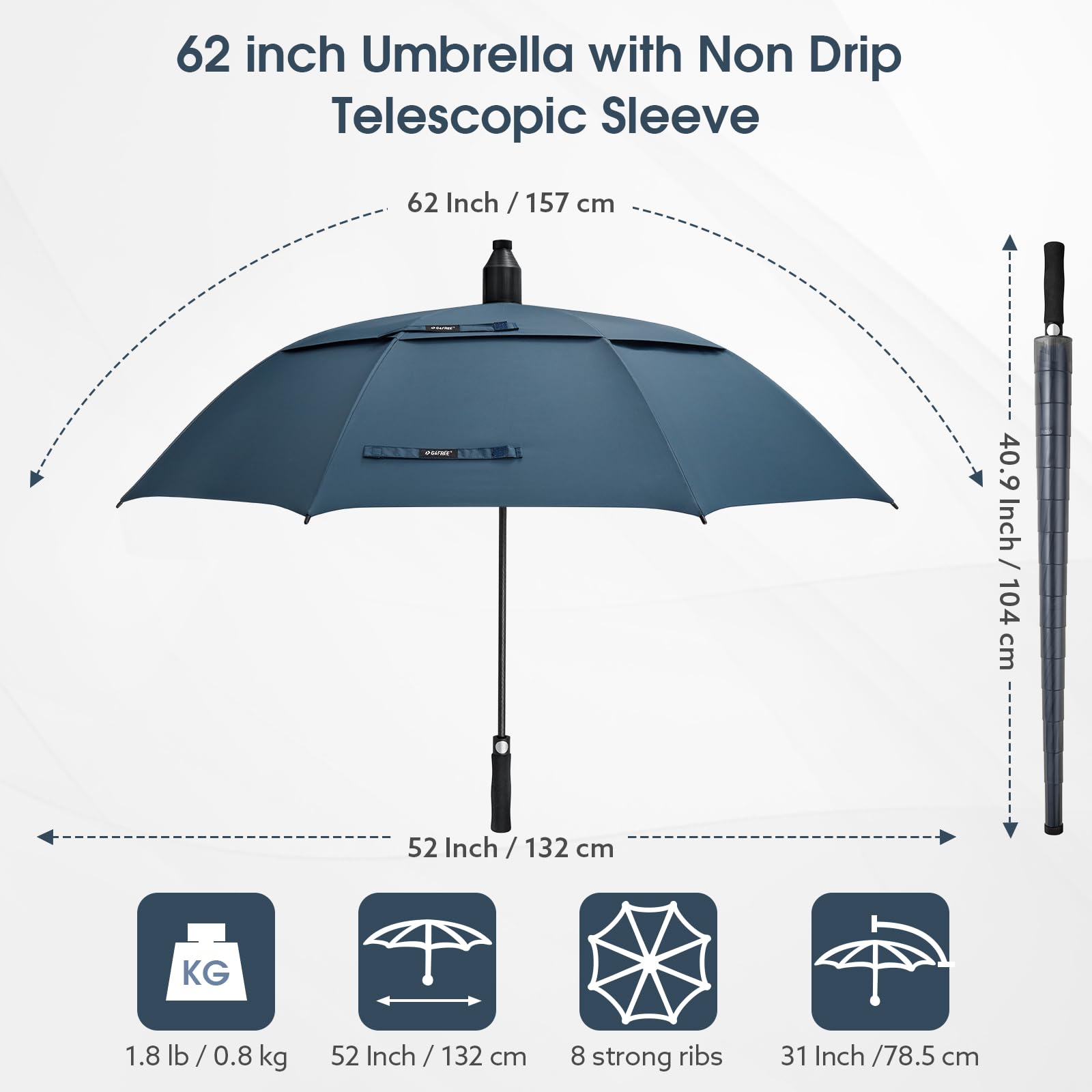 Snapklik.com : G4Free 62 Inch Umbrella