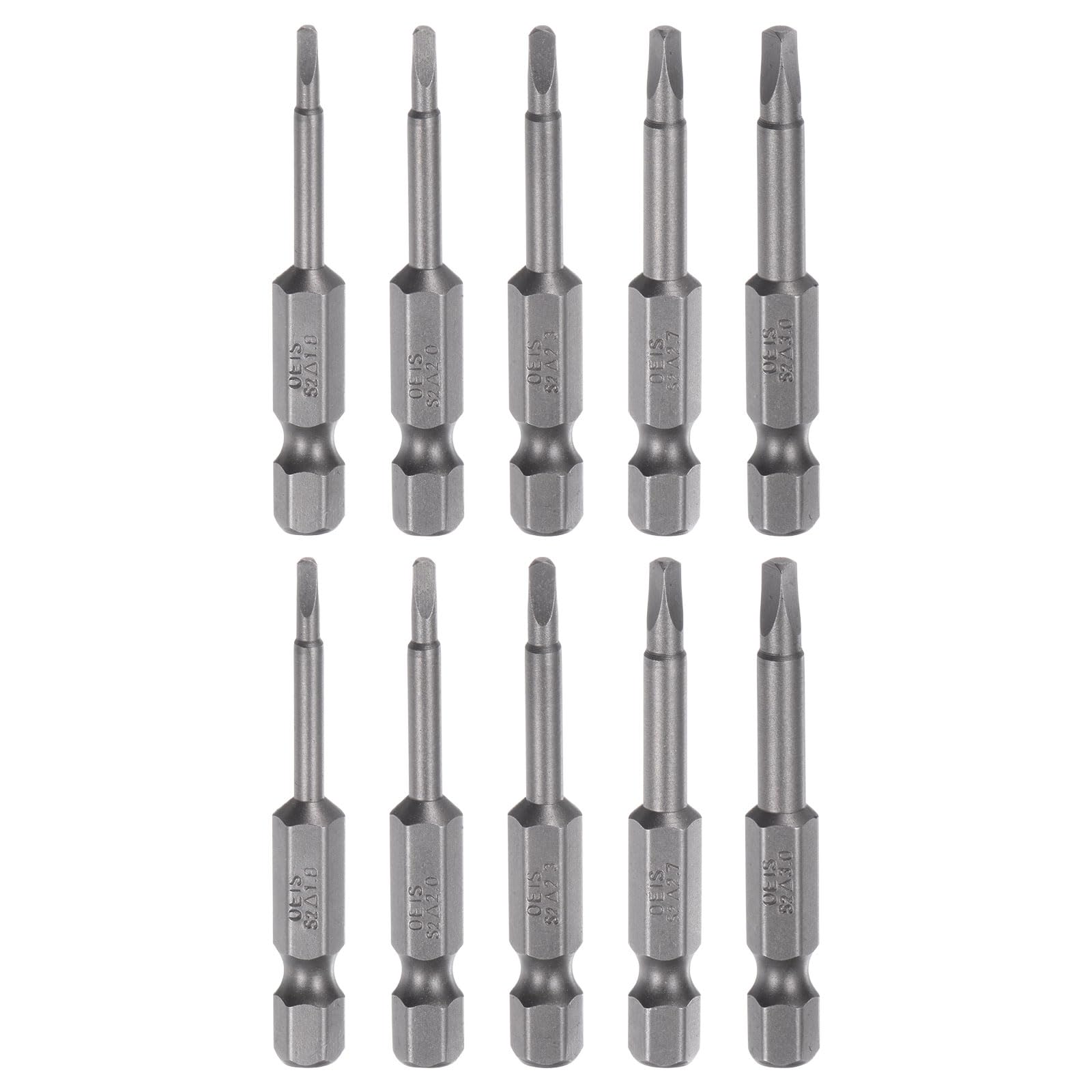 sourcing map 10pcs TA1.8-TA3.0 Triangle Screwdriver Bit 1/4" Hex Shank ...