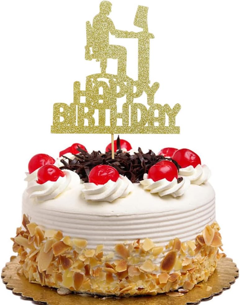Amazon.com: Programming Theme Happy Birthday Cake Topper, Programmer Cake Decor, Computer Tech ...