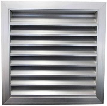 24" x 24" Anodized HVAC Fixed Louvre Exterior Grille Air Vent Aluminum ...