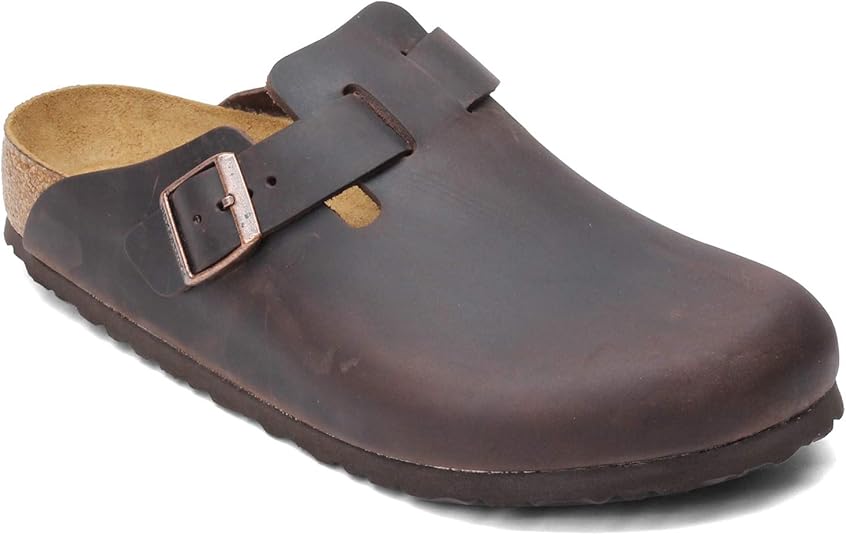 Amazon.com | Birkenstock Unisex Boston Clog,Habana Oiled Leather,44 M ...