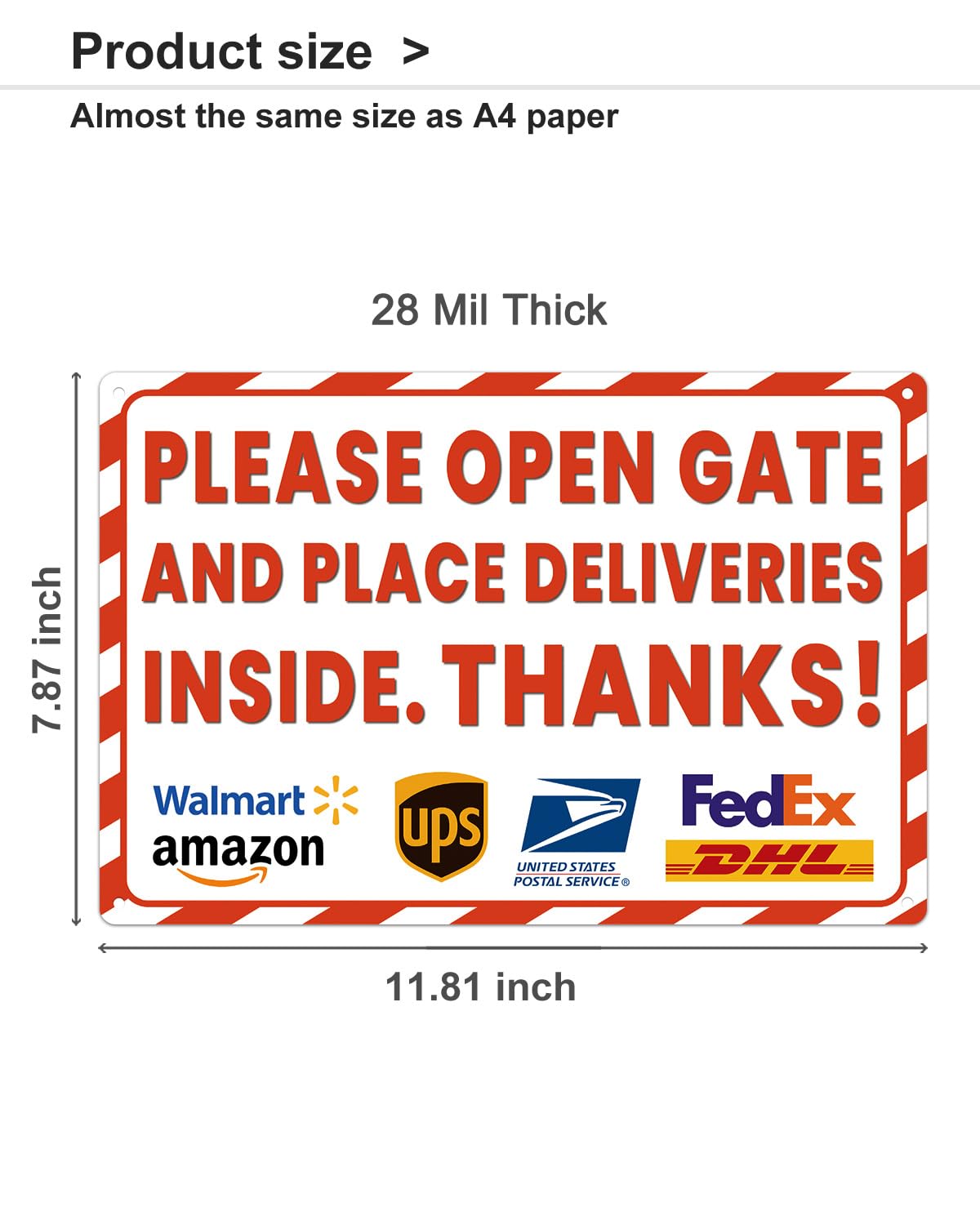 Snapklik.com : ALKB Package Delivery Sign For Outdoor Use 8x12 Inch ...