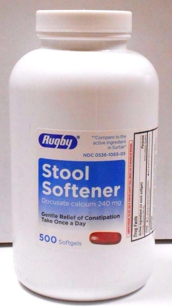 Amazon.com: Rugby Stool Softener Laxative Dc Docusate Calcium USP 240mg ...