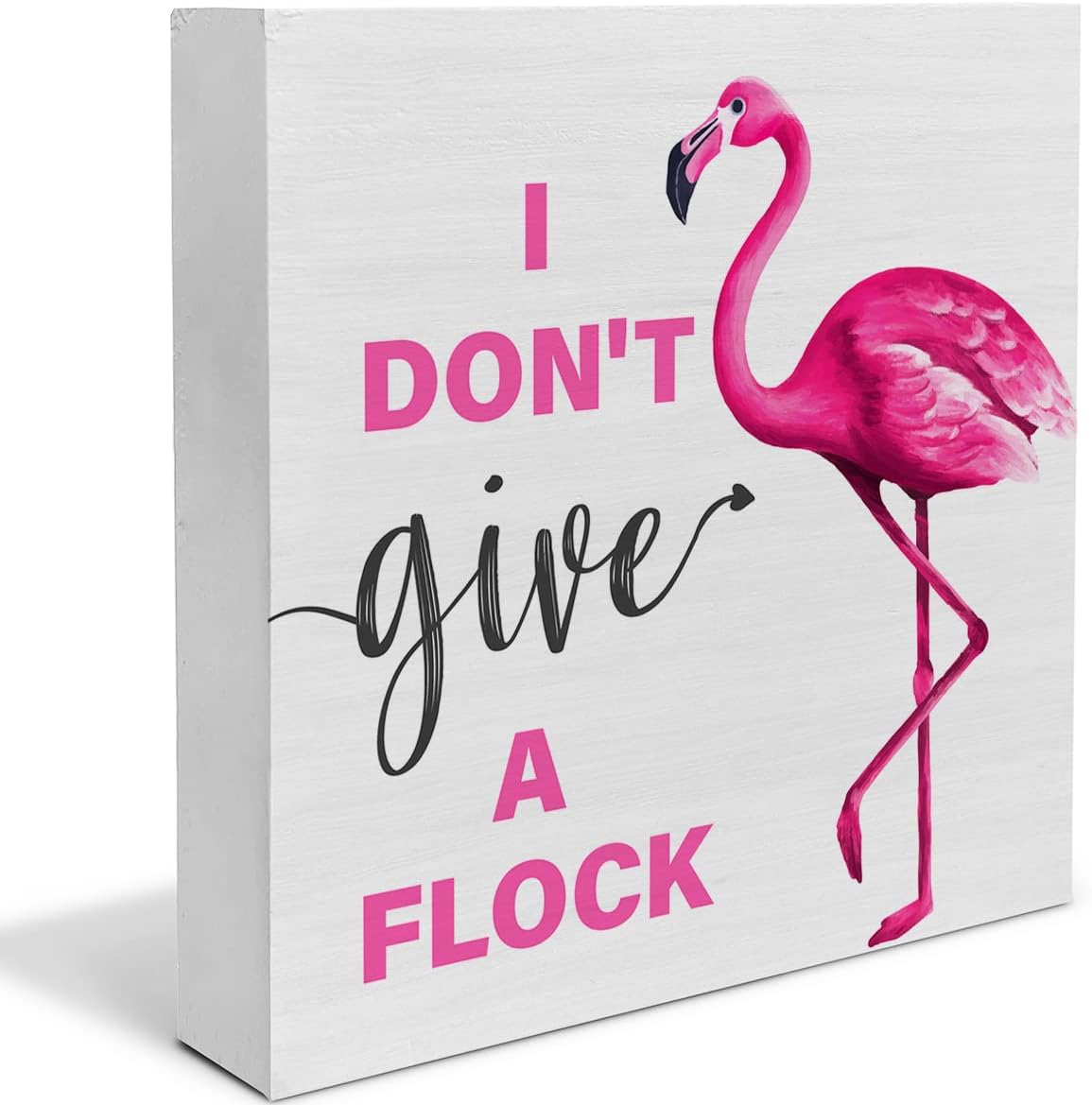 Amazon.com: Country Pink Flamingo Wood Box Sign Decor Desk Sign Summer ...