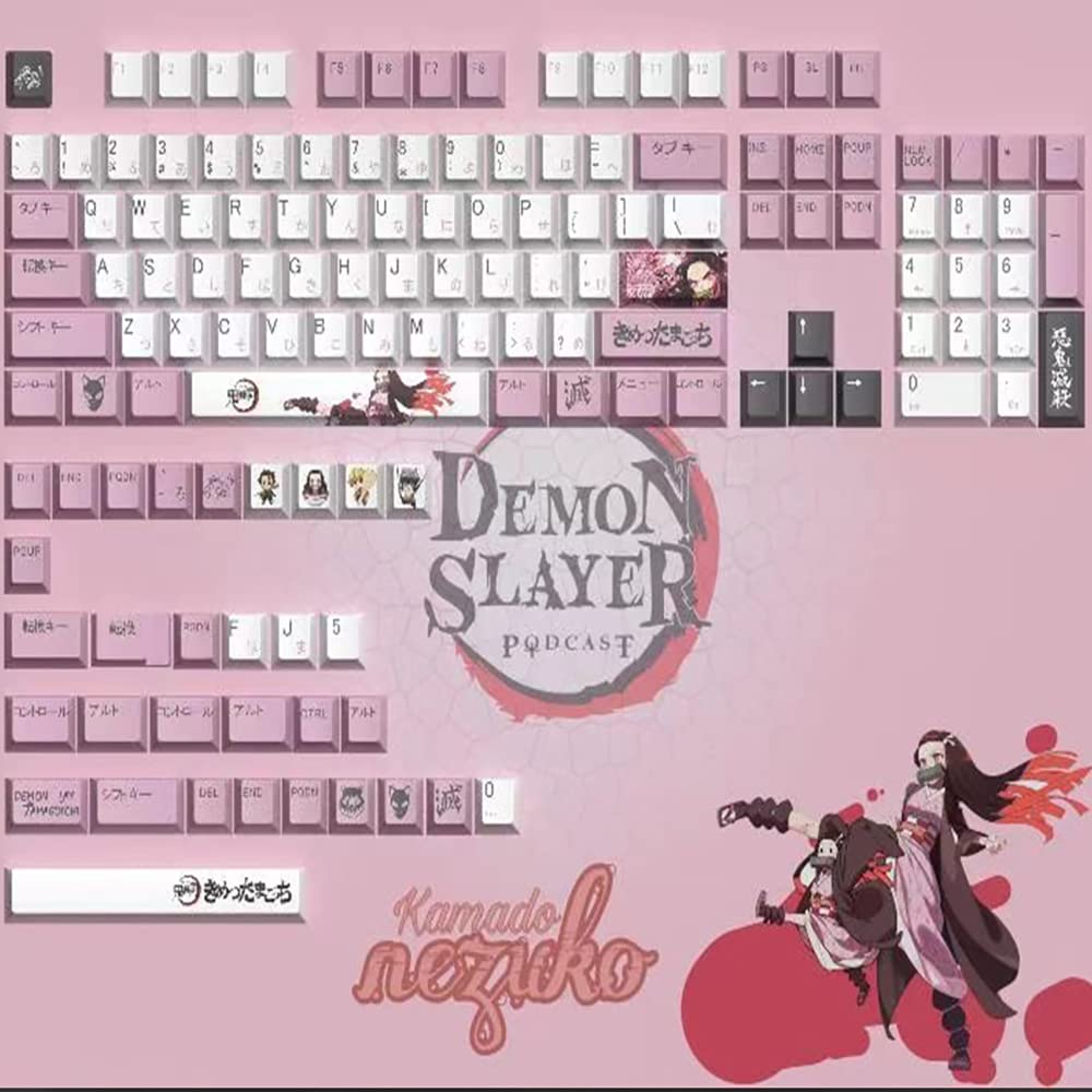 Amazon.com: Japanese Anime Keycaps Green Design Tanjirou for Cherry Mx ...