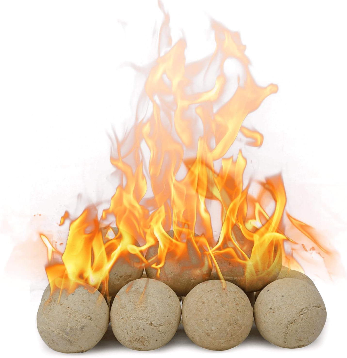 Amazon.com : 15pc Round Fire Stones,Ceramic Fire Balls Set for Indoor ...