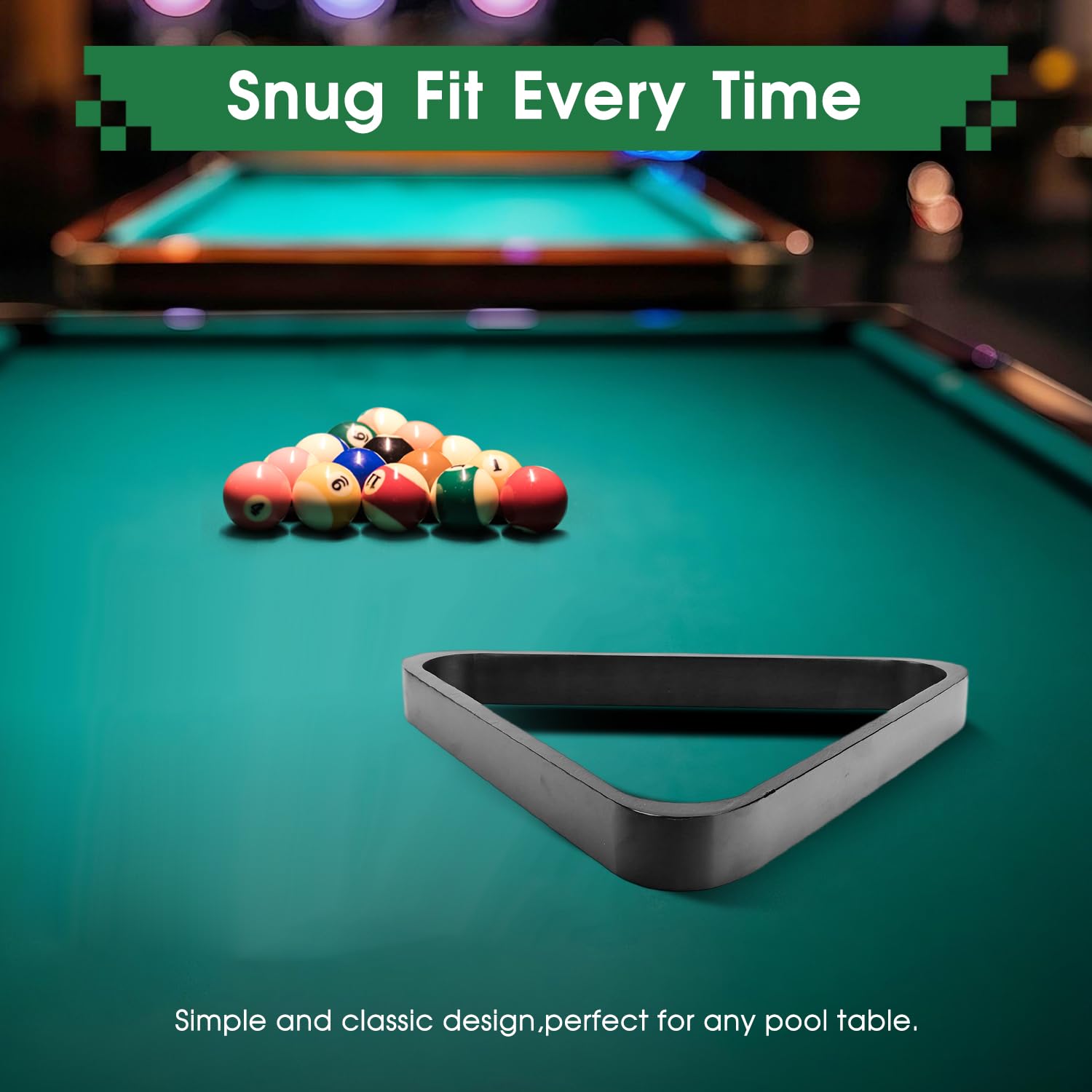 Snapklik.com : HMQQ Solid Wood Billiard 8-Ball Triangle Pool Ball Racks ...