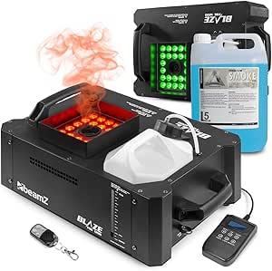 beamz BLAZE1200 Vertical Smoke Machine Kit with 2x 1200W LED Foggers ...