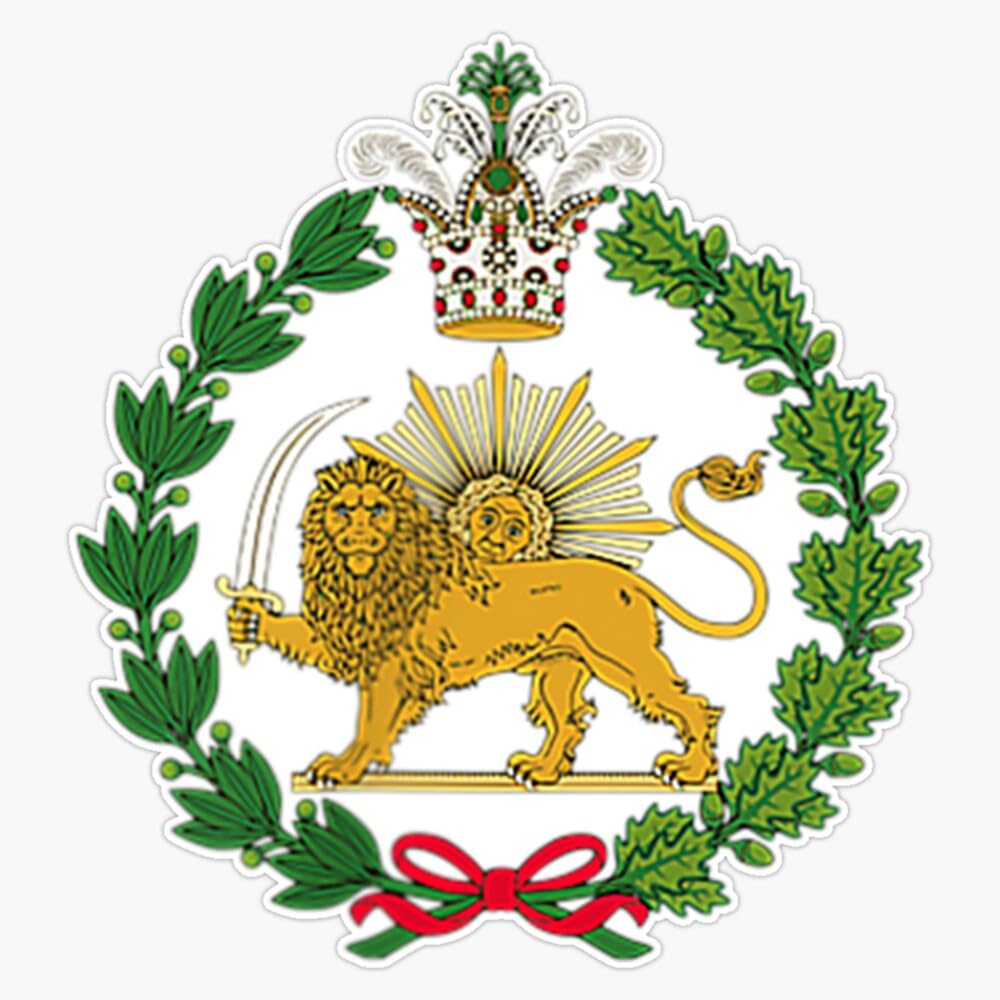 Amazon.com: Shir O Khorshid Persian Lion and Sun Emblem Iran Sticker ...