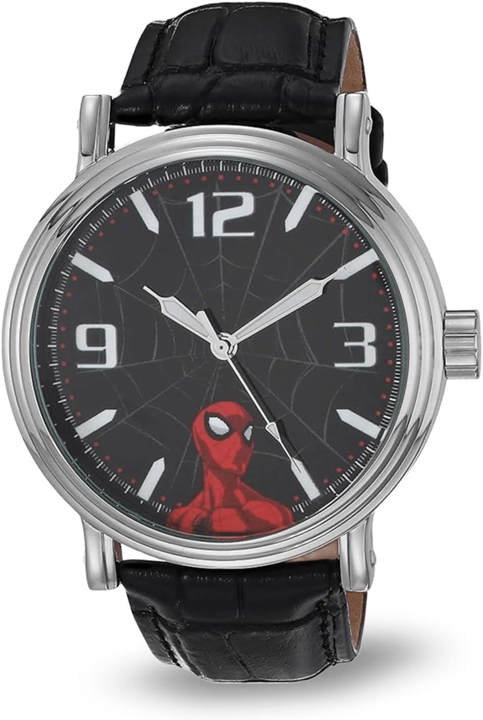 Marvel Spider-Man Watch for Men – Hero Dial with Red Mask Over Web ...