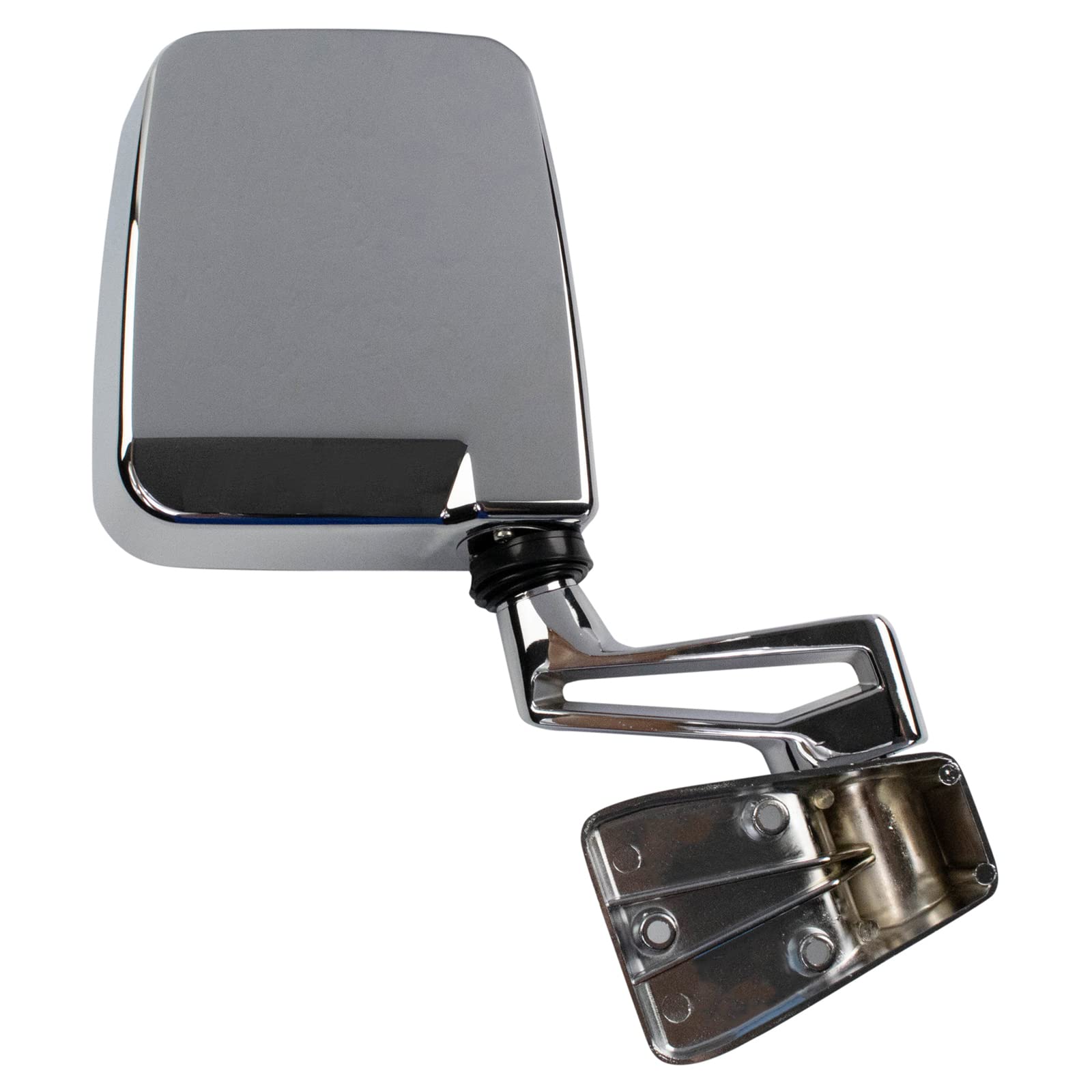 Manual Side View Mirrors Folding Chrome Pair Set for 87-02 Jeep Wrangler
