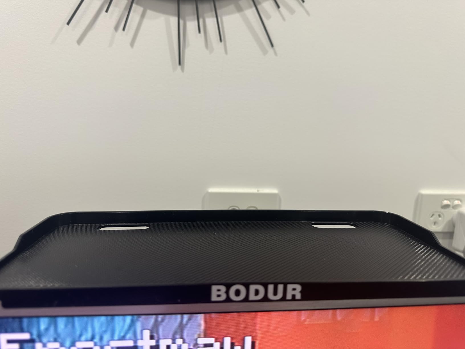 Bodur Top TV Monitor Shelf - Multifunctional Headboard Cable Box Holder ...