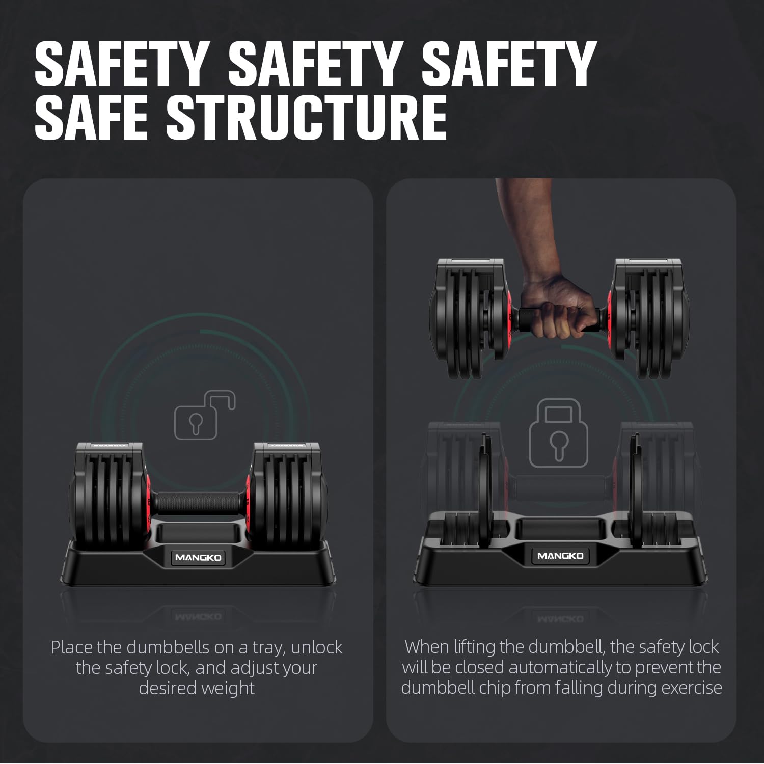 Adjustable Dumbbells 25LB Single Dumbbell 5 in 1 Free Dumbbell Weight ...