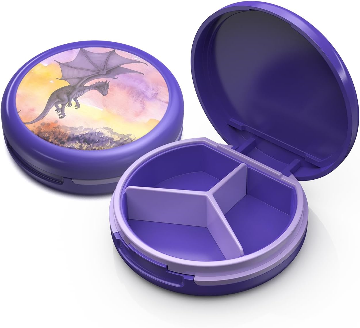 Amazon.com: Serfeymi Small Pill Case for Purse, Unique Artistic Patterns Travel Pill Box with 3 ...