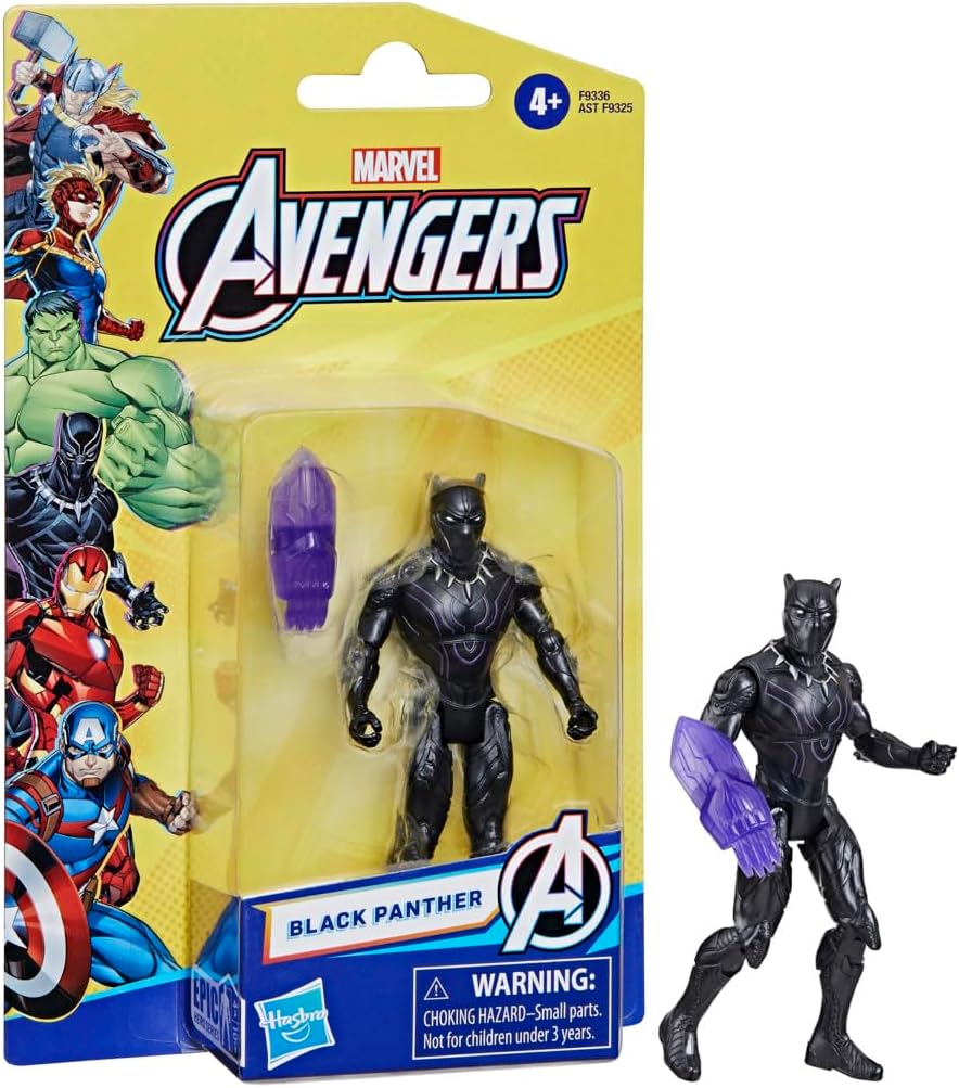 Amazon.com: Marvel Epic Hero Series Black Panther Action Figure, 4-inch ...