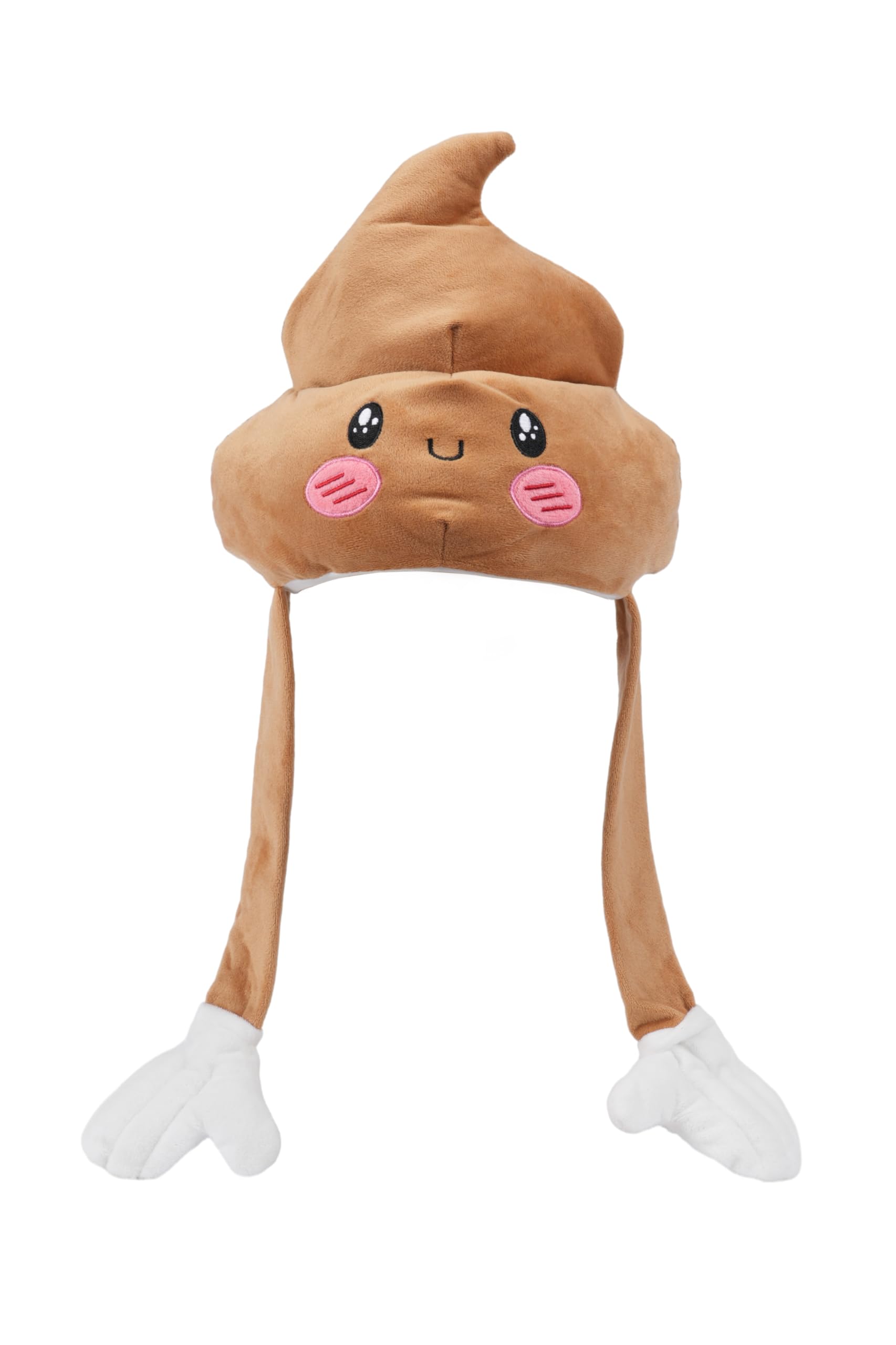 Amazon.com: Poo Poo Head Poo Emoji Hat with Long Hands - Funny Novelty ...