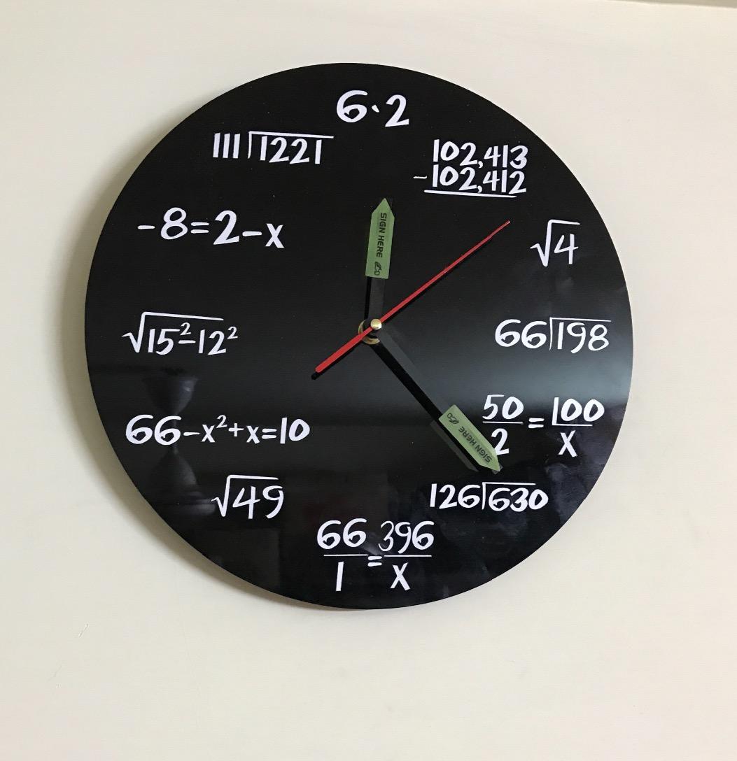 Buy Decodyne Math Clock -Unique Wall Clock - Each Hour Marked By a ...