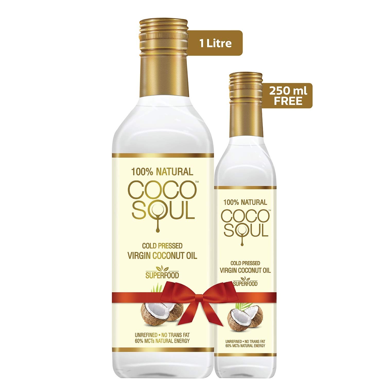 Coco Soul Cold Pressed Natural Virgin Coconut Oil, 500 ml + Coco Soul ...