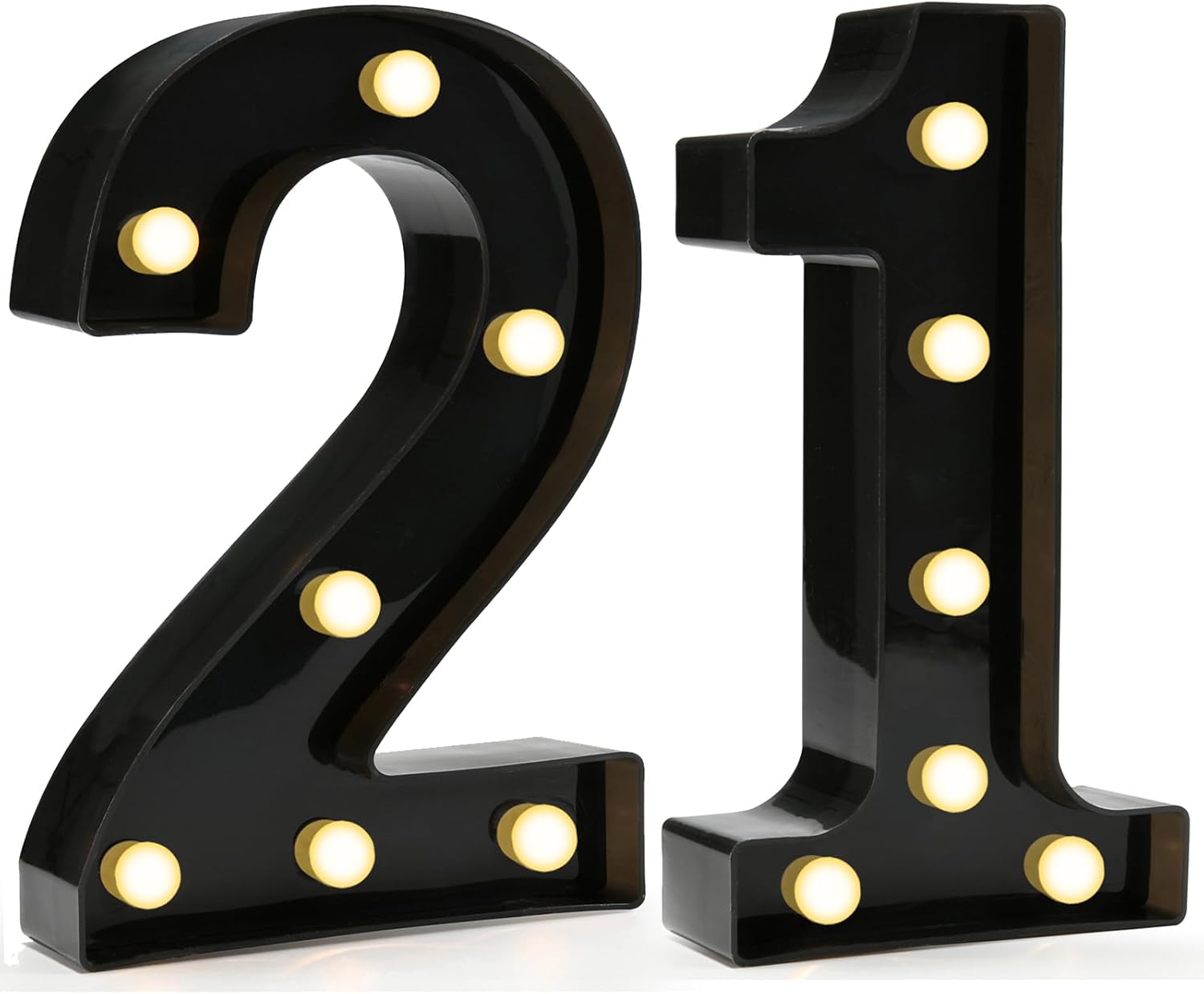 Pooqla 21st Birthday Decorations for Her Him, Light Up Number 21 for ...