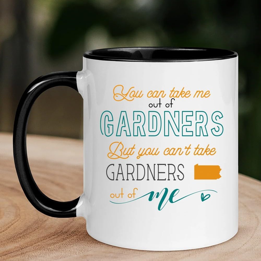 Amazon.com: Gardners PA Mug Long Distance Accent Mug 11 oz Black - You ...