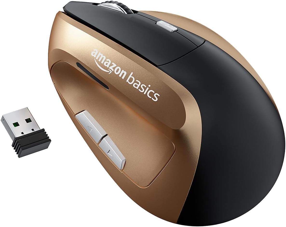 Amazon.in: Buy amazon basics Ergonomic Mouse Wireless Vertical Mouse ...