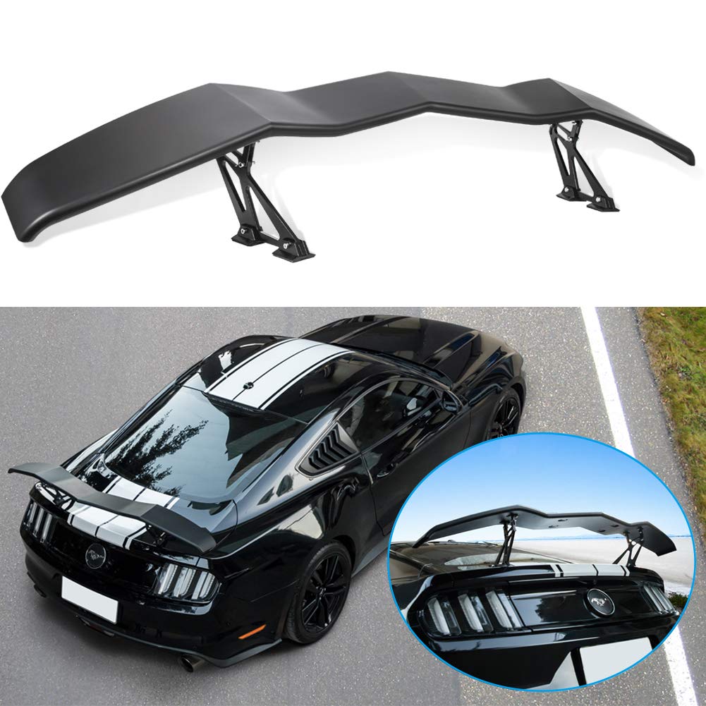 Yoursme Universal Trunk Wing Spoiler Matte Black for Ford Mustang Chevy ...