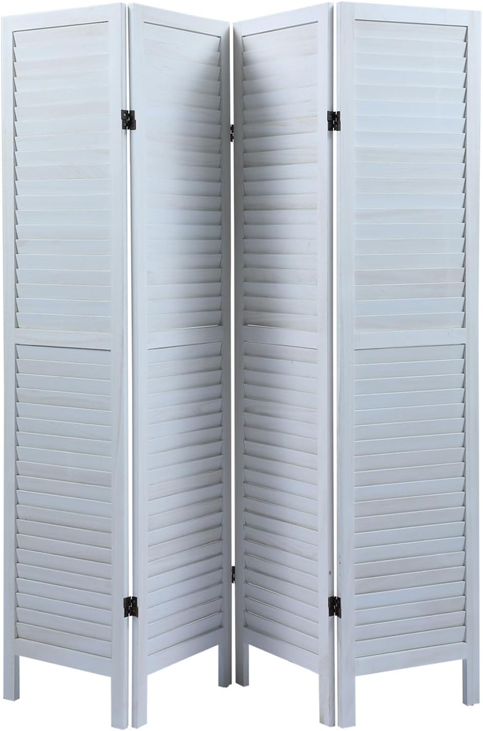 Amazon.com - Gecheer Sycamore Wood 4 Panel Screen Folding Louvered Room ...