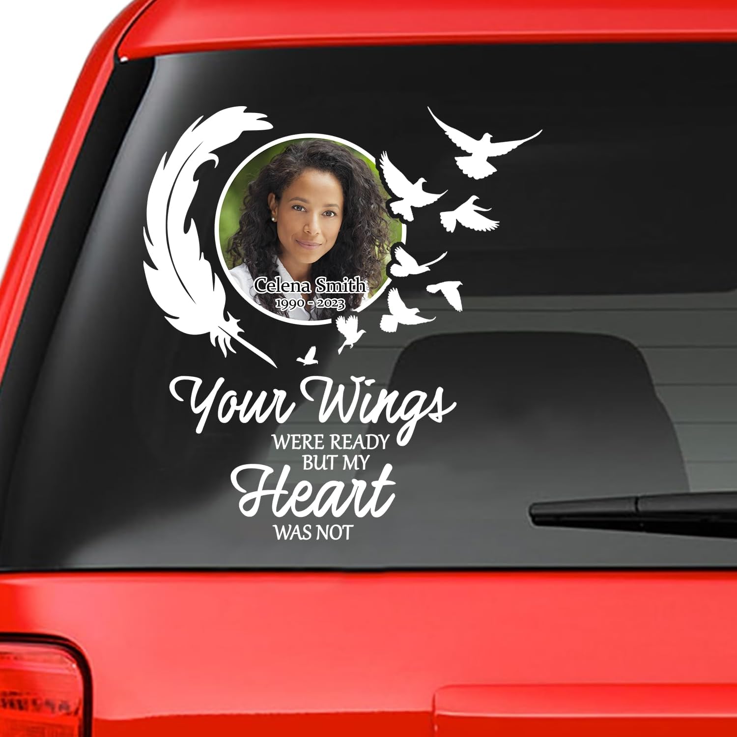 Amazon.com - in Loving Memory Car Decal, Custom Name & Date, Color Options