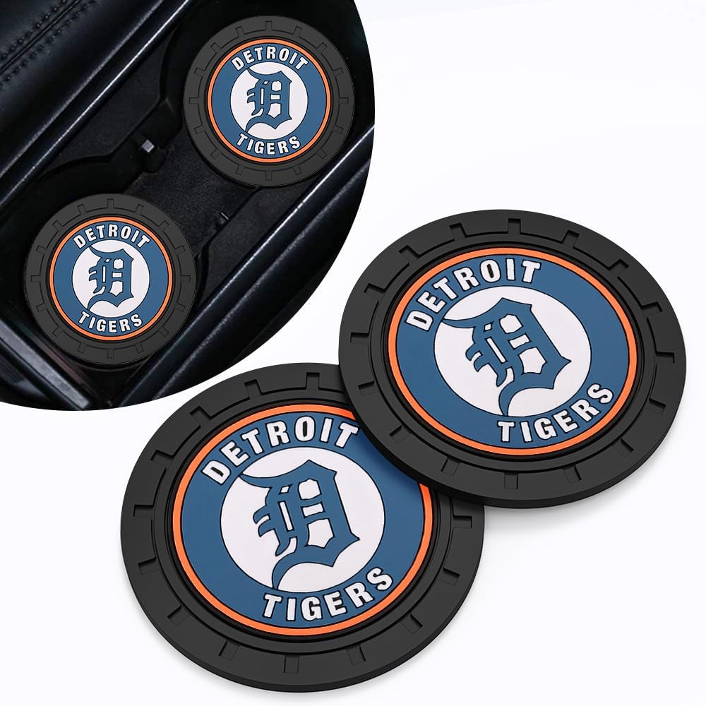 Amazon.com: Tigers Car Cup Holder Coasters for Baseball Fans,Detroit ...