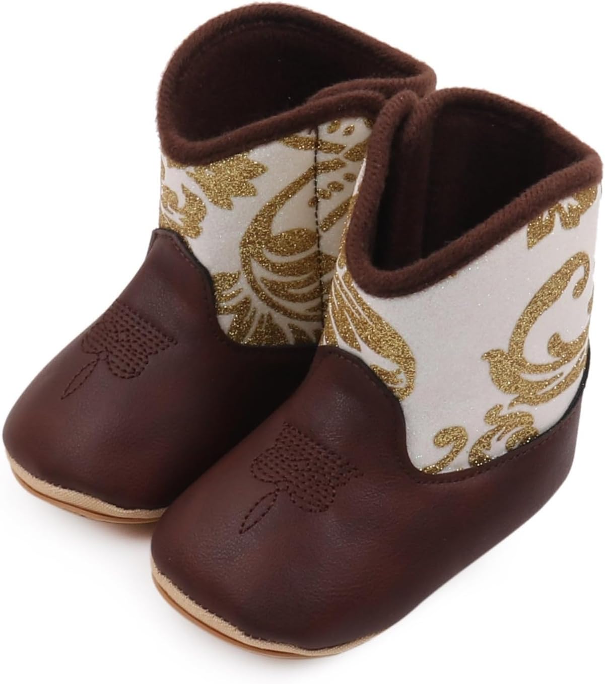 Amazon.com | Baby Leather Western Cowboy Boots Infant Moccasins High ...