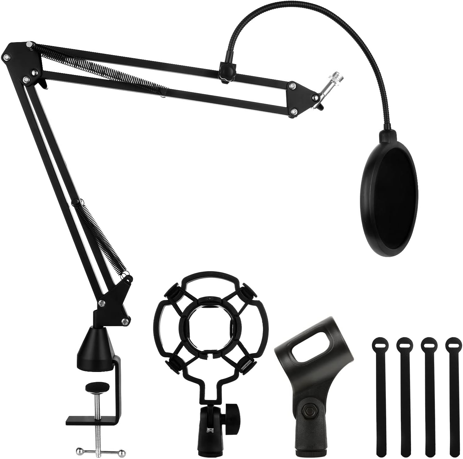 ASelected Microphone stand Boom Arm Mic Arm with 3/8" to 5/8" adapter ...