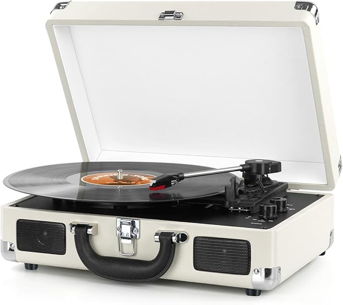 Amazon.com: Vinyl Record Player Wireless Turntable Bluetooth 3-Speed ...