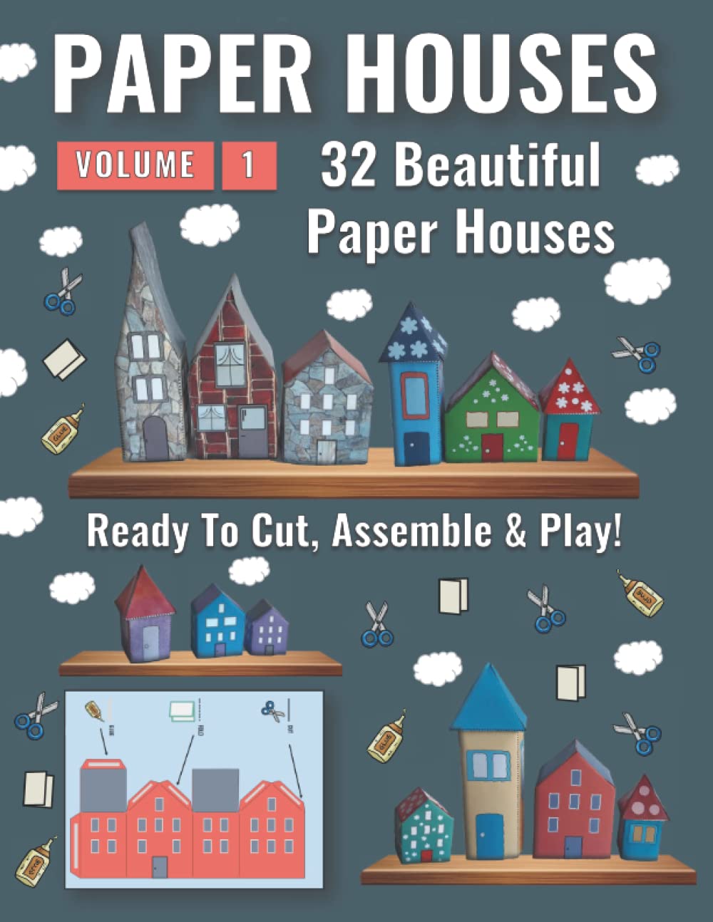 Buy Paper Houses - Volume 1: 32 Beautiful Paper Houses for Kids to Cut ...