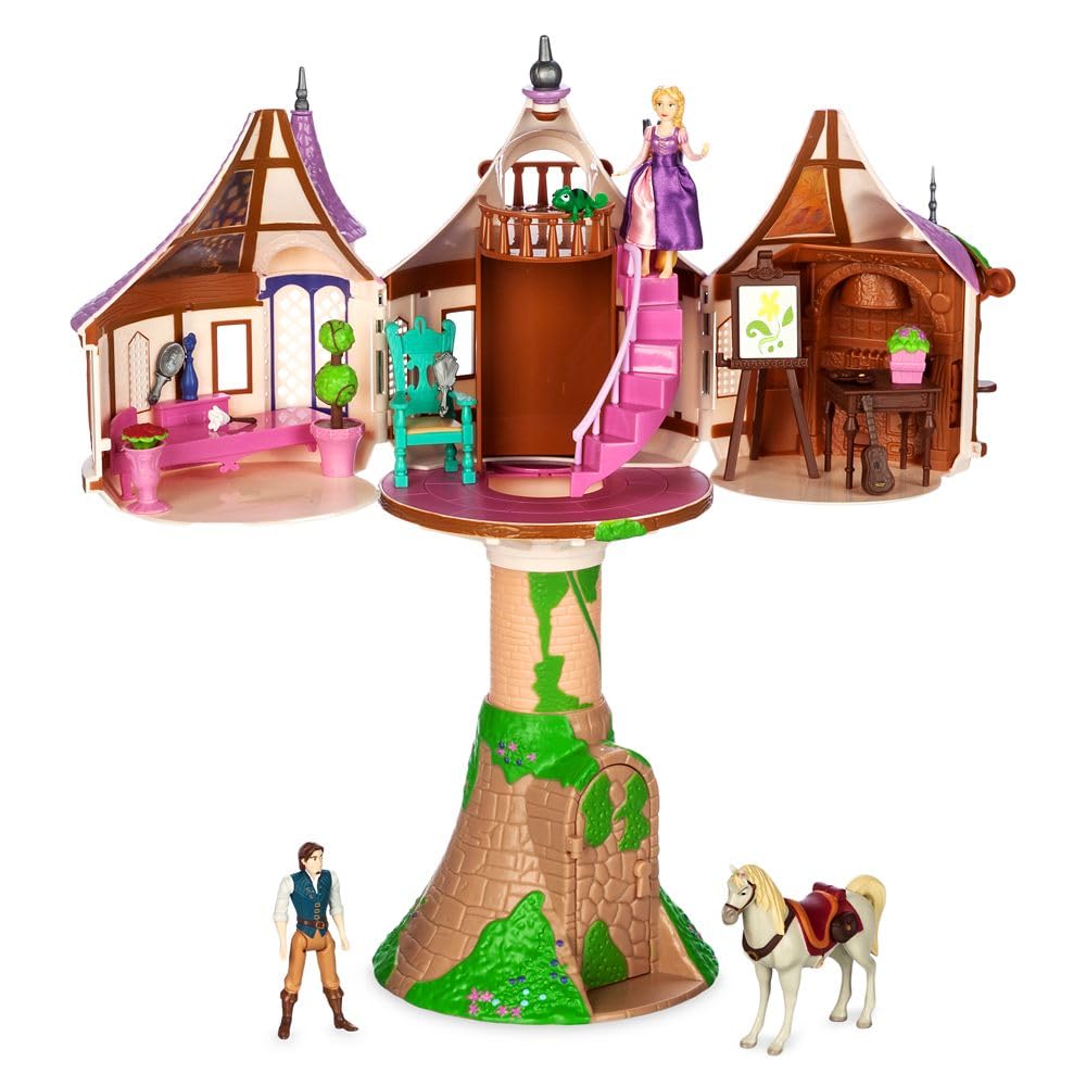 Amazon.com: Disney Store Official Rapunzel Tower Playset - 19-Piece ...