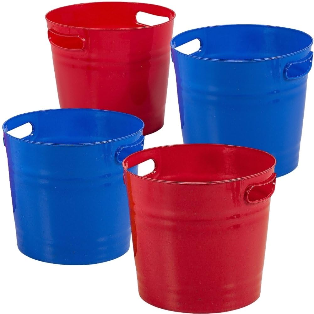 Amazon.com: Red & Blue Bucket Assortment, 4 Piece: Home & Kitchen