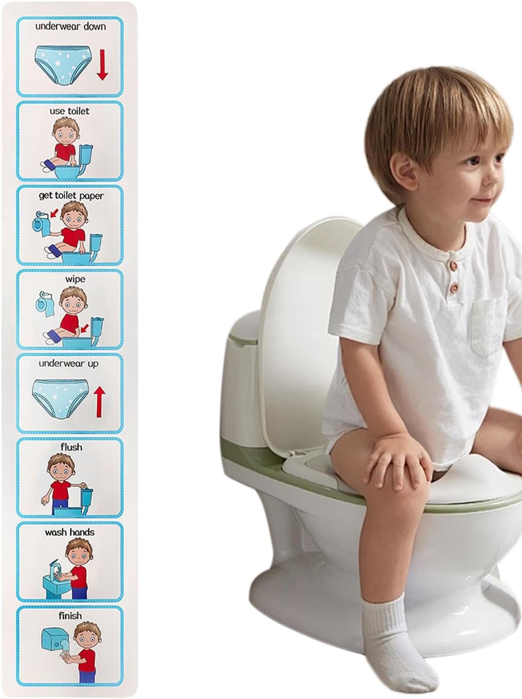 Amazon.com: Toilet Visual Schedule Cards - Potty Training Visual ...