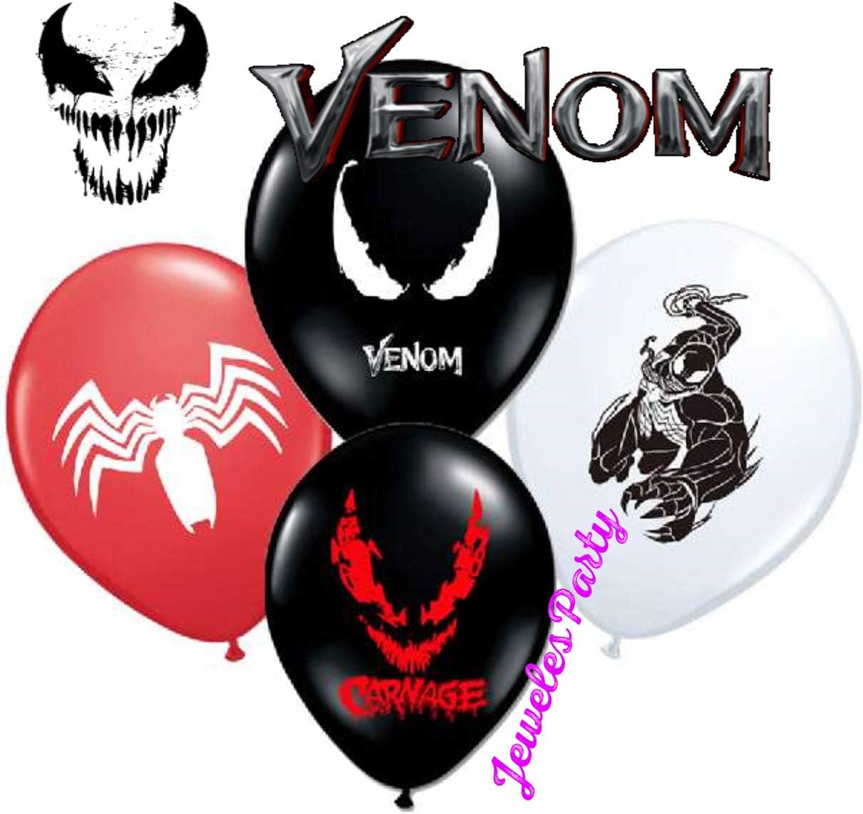 24pc New Venom Carnage Spiderman Balloons Latex Party Supplies ...