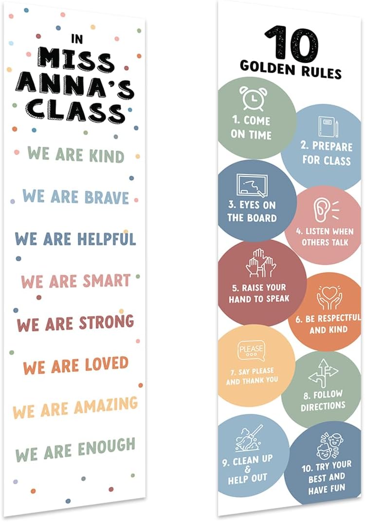 Amazon.com: Andaz Press 13"x48" Large Personalized Classroom Banner ...